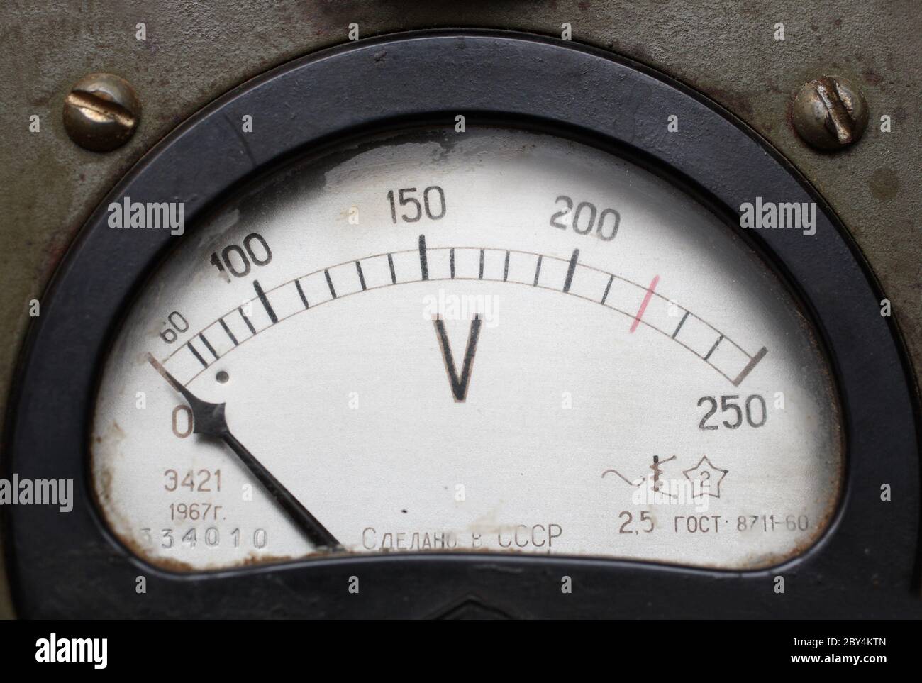 old electric voltmeter Stock Photo - Alamy