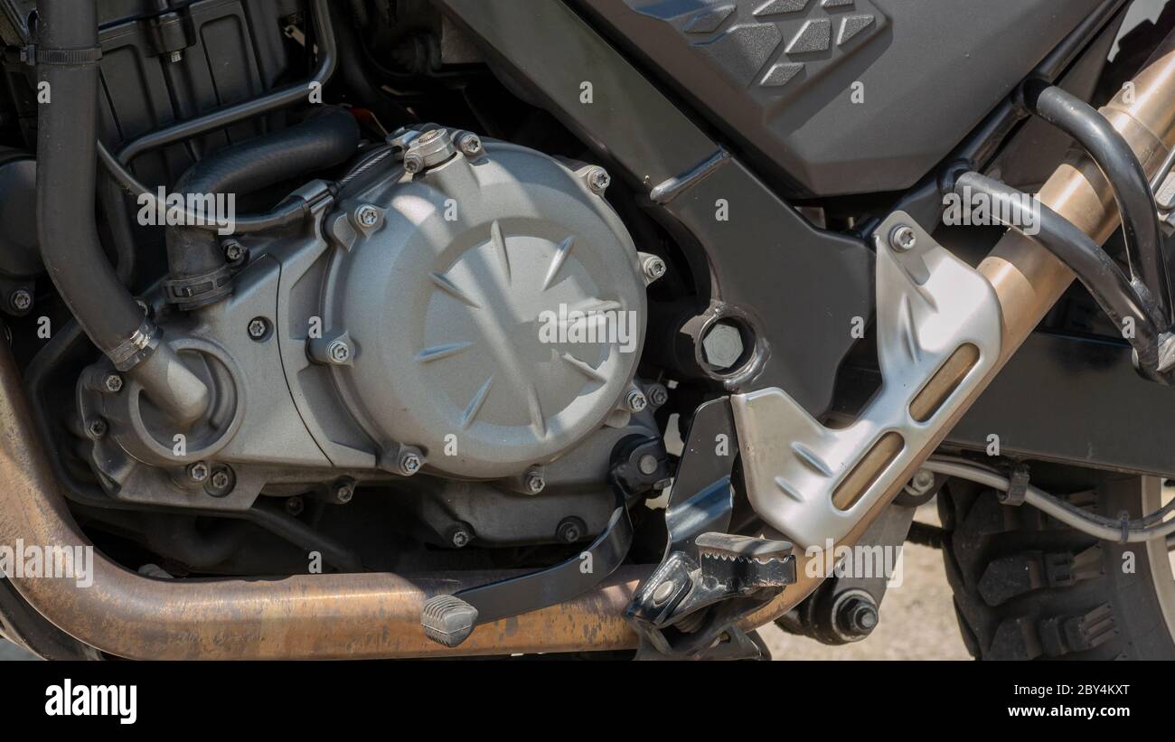 a motorcycle engine,detail of motorcycle engine Stock Photo - Alamy