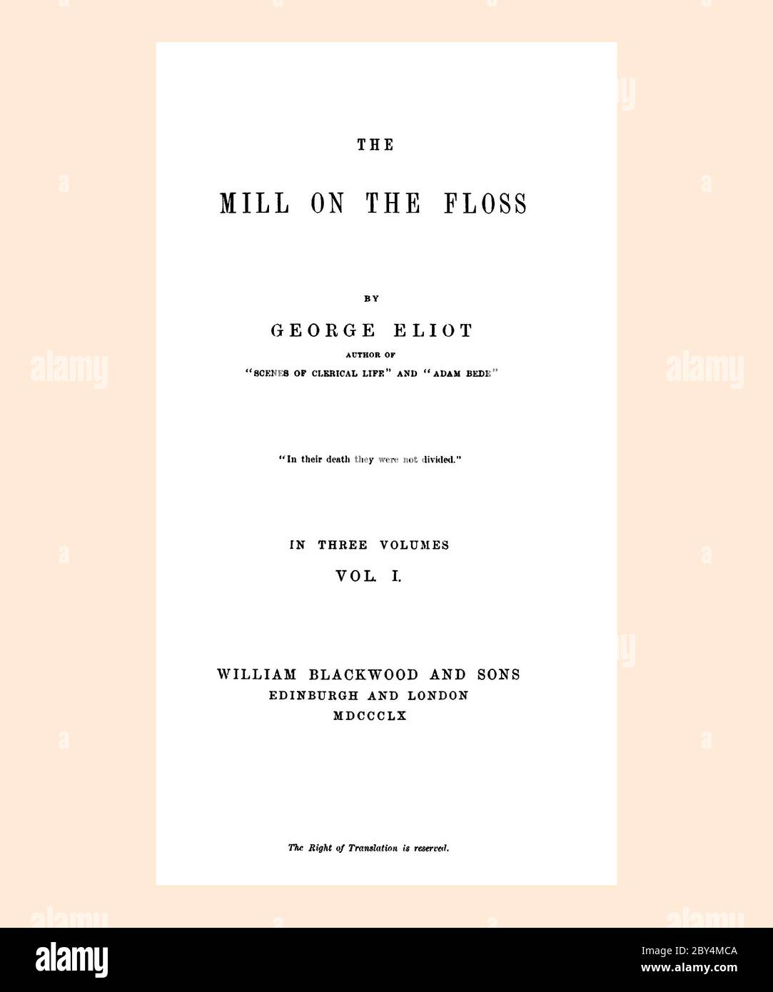 The mill on the floss first edition in 3 volumes hi-res stock ...