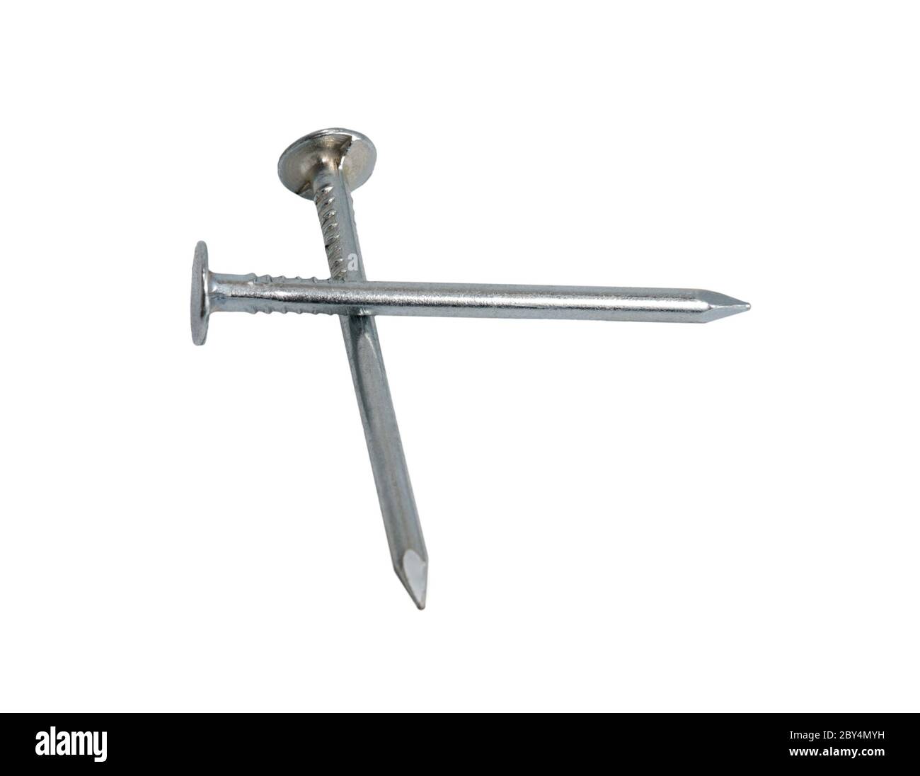 Steel nail two metallic hi-res stock photography and images - Alamy