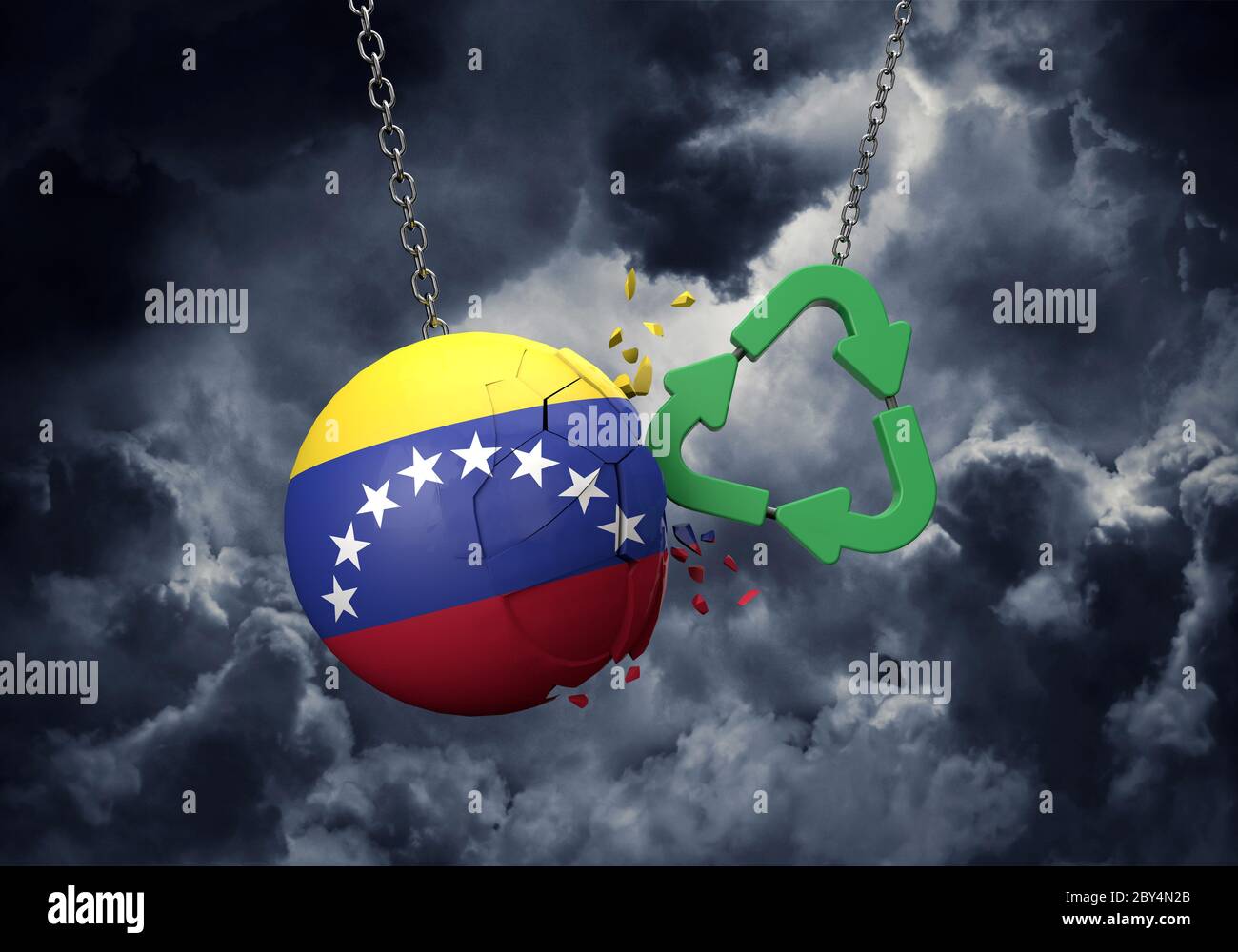 Flag of venezuela and the symbol hi-res stock photography and images ...