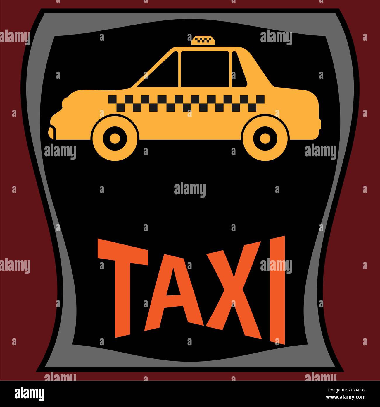 Taxi Icon Symbol Vector Illustration Stock Vector Image & Art - Alamy