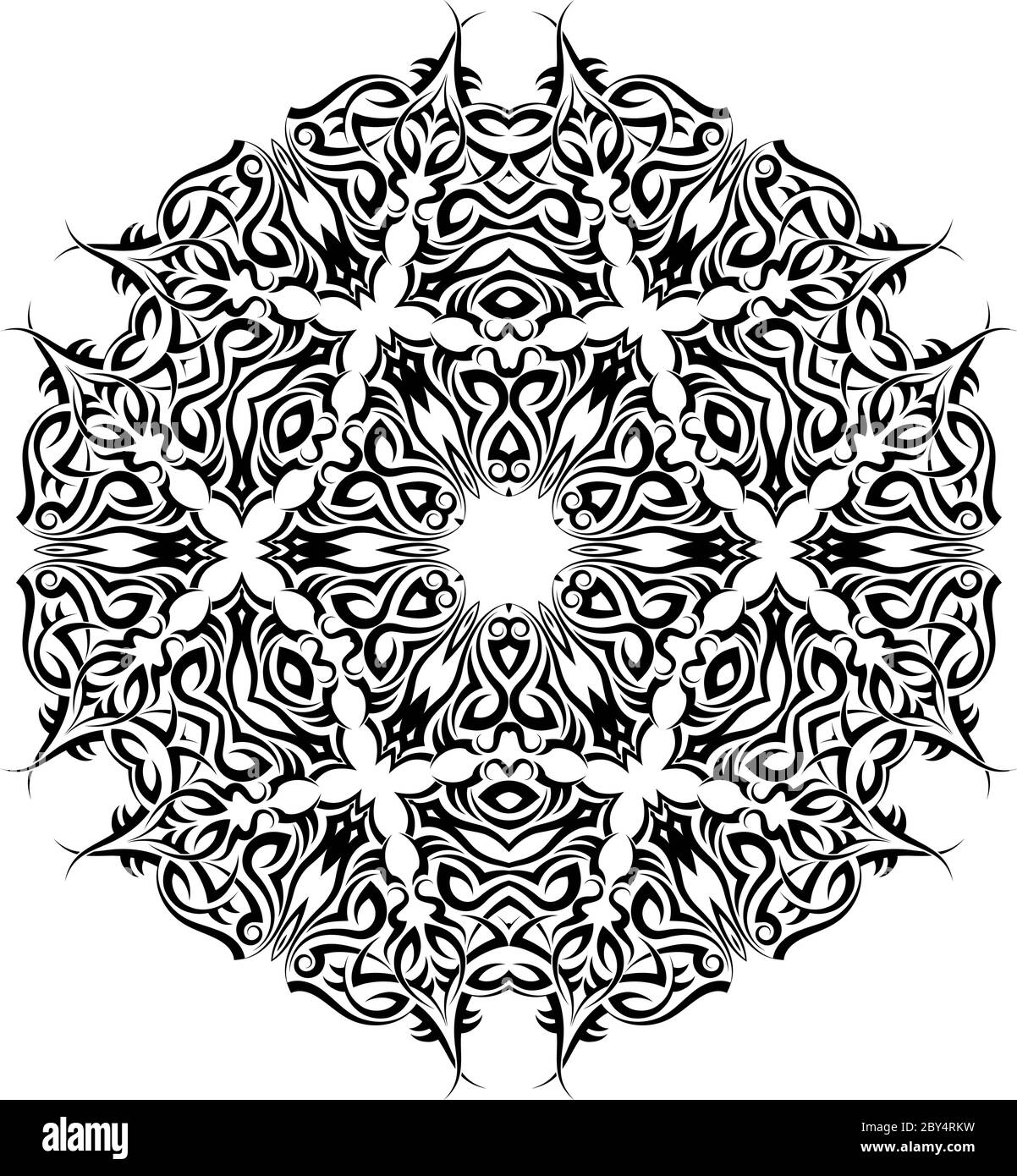 Tribal Tattoo Circular Vector Art Stock Vector Image & Art - Alamy