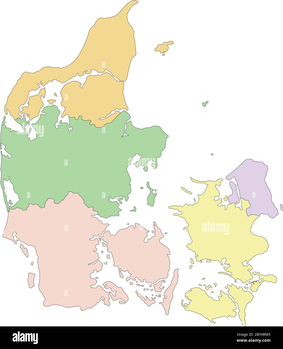 Denmark - Highly detailed editable political map Stock Vector Image ... Denmark - Highly detailed editable political map Stock Vector Image ...