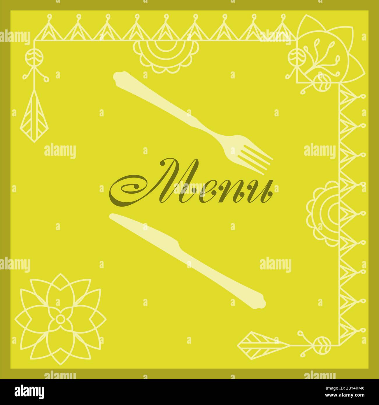 Menu Card Design Template Vector Illustration Stock Vector Image & Art ...
