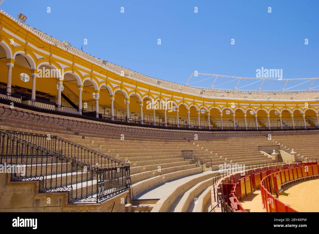seats of bullfight arena, Sevilla, Spain Stock Photo - Alamy