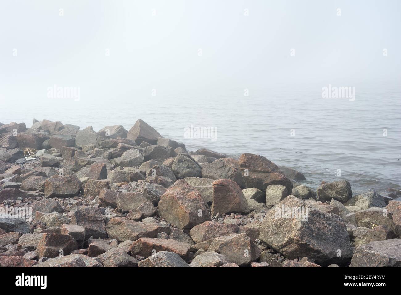Landscape with fog Stock Photo - Alamy