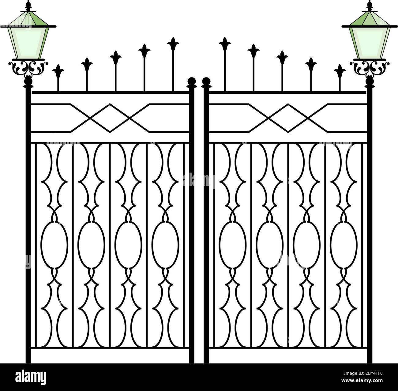 Window grill iron Stock Vector Images - Alamy