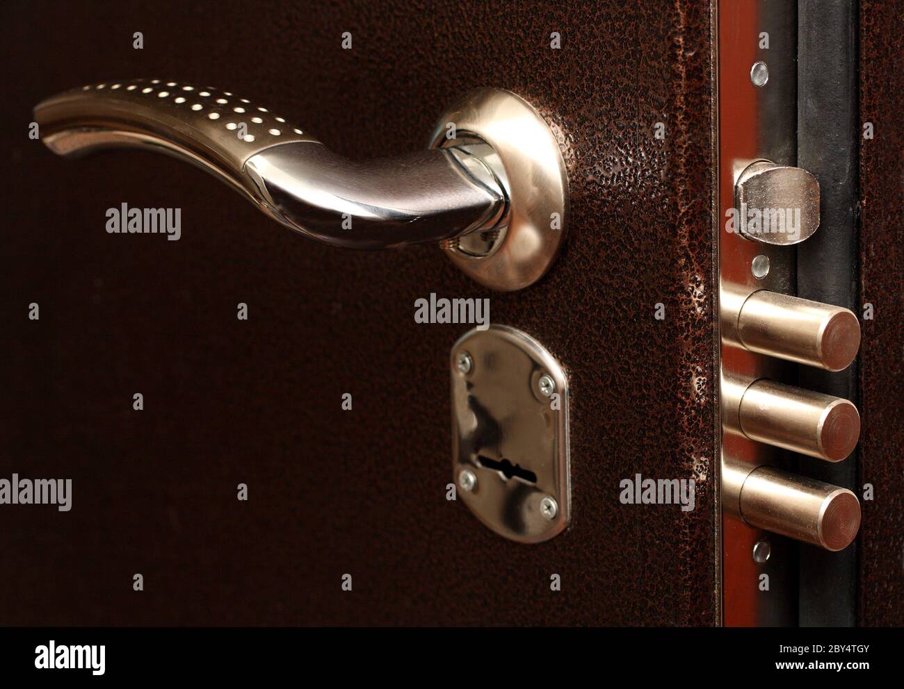 lock with pull out bolts Stock Photo - Alamy