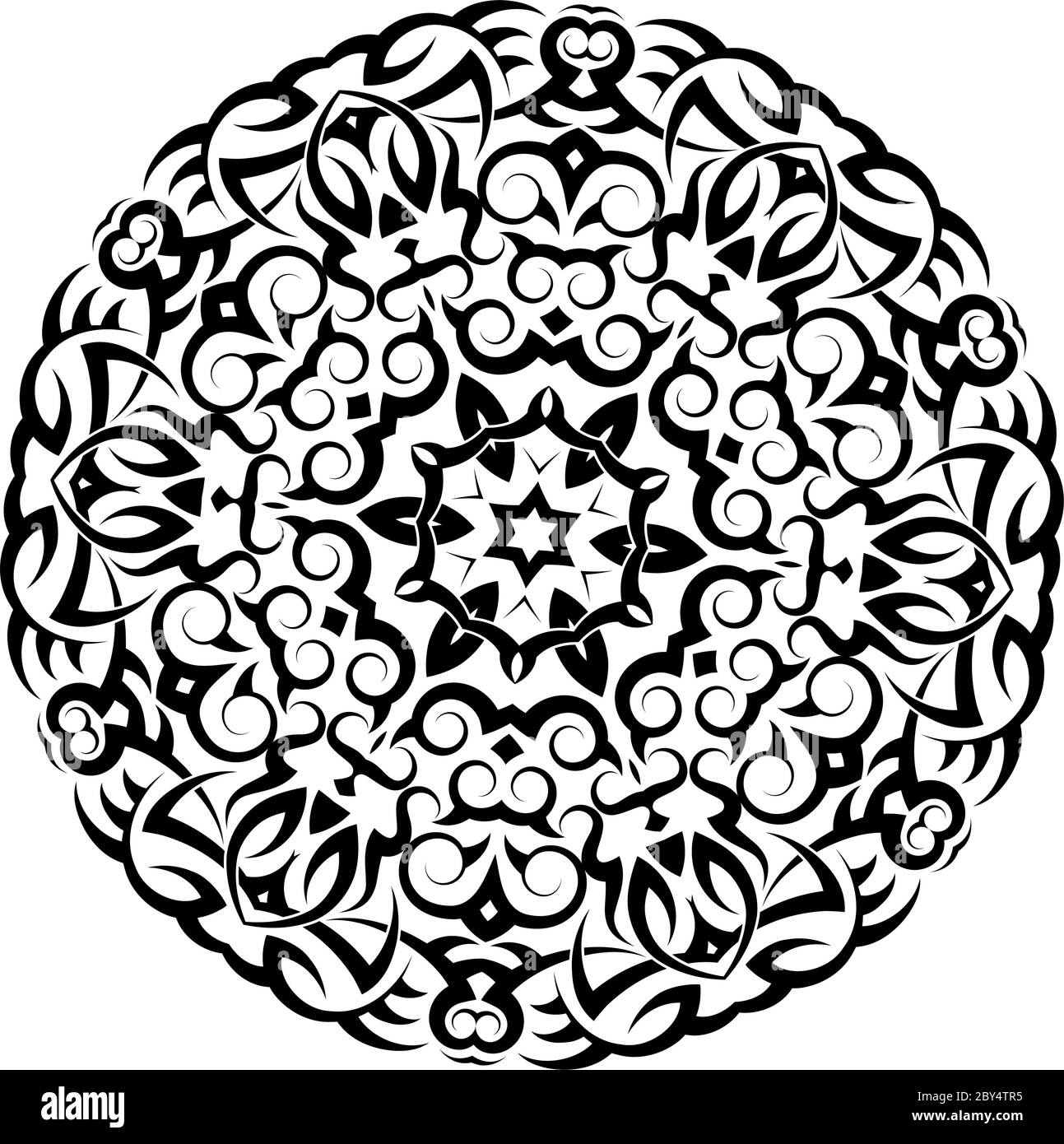 Tribal Tattoo Circular Vector Art Stock Vector Image & Art - Alamy