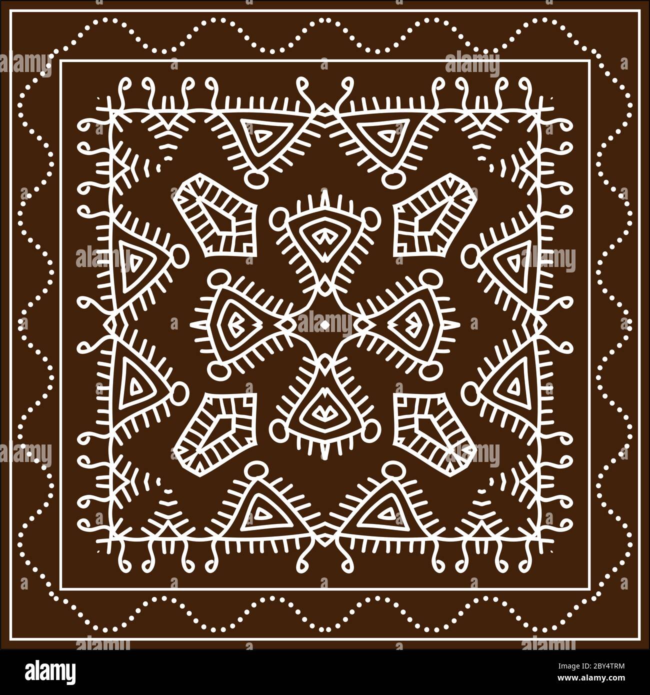 Folk, Tribal Design, Motif, Wall Painting Vector Art Stock Vector Image ...