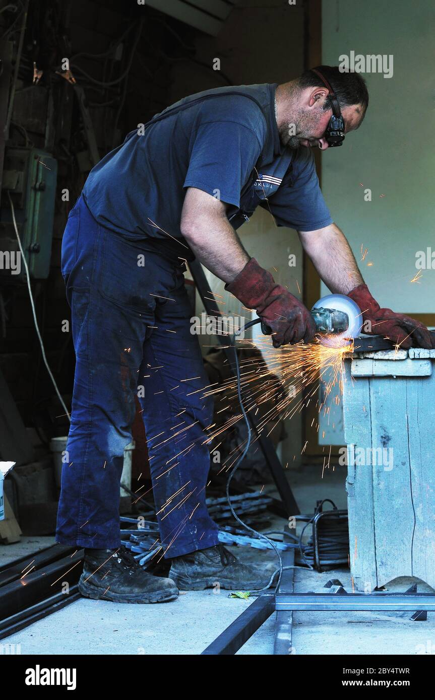 industry worker sparks Stock Photo - Alamy