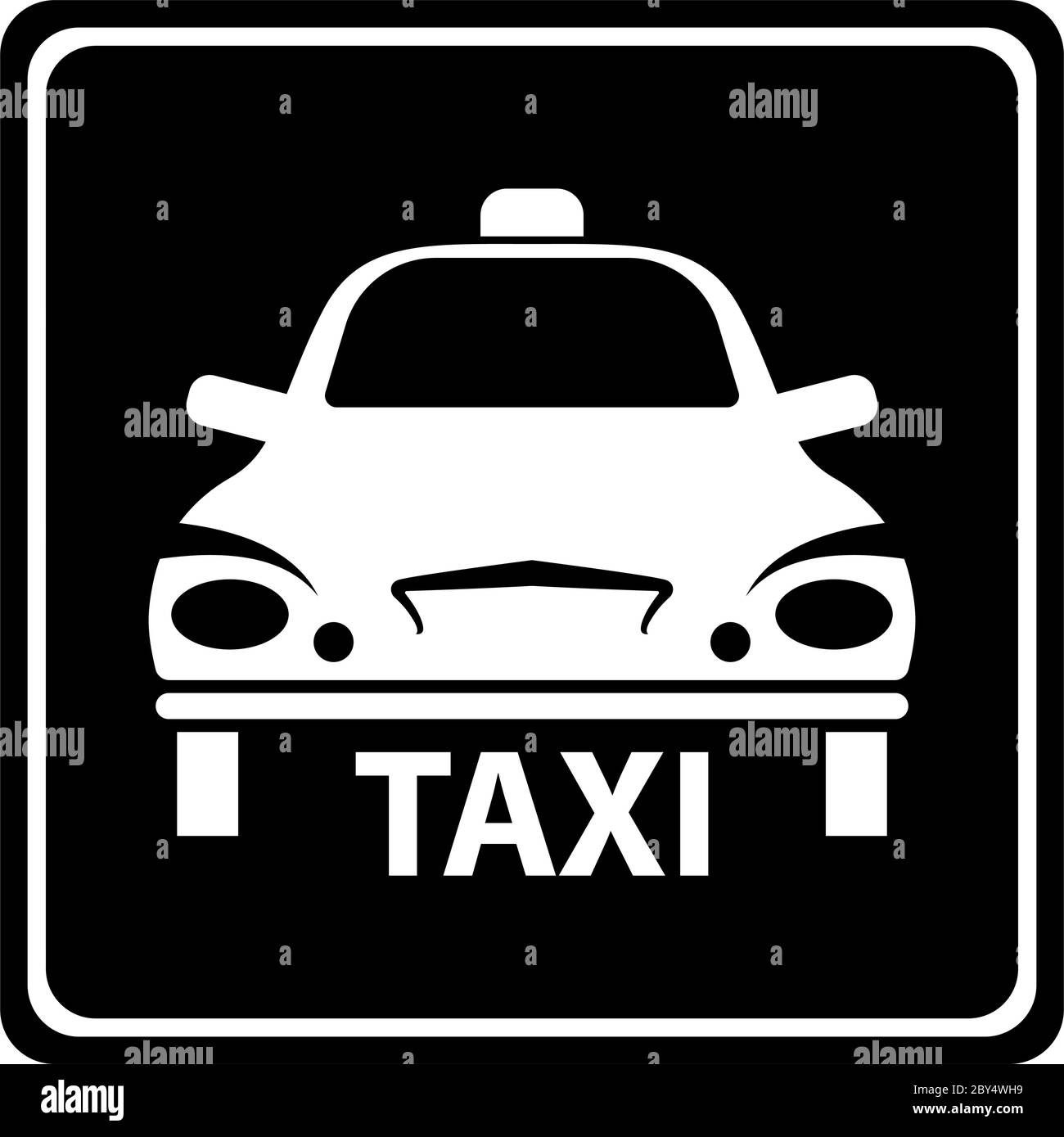 Taxi Icon Symbol Vector Illustration Stock Vector Image & Art - Alamy
