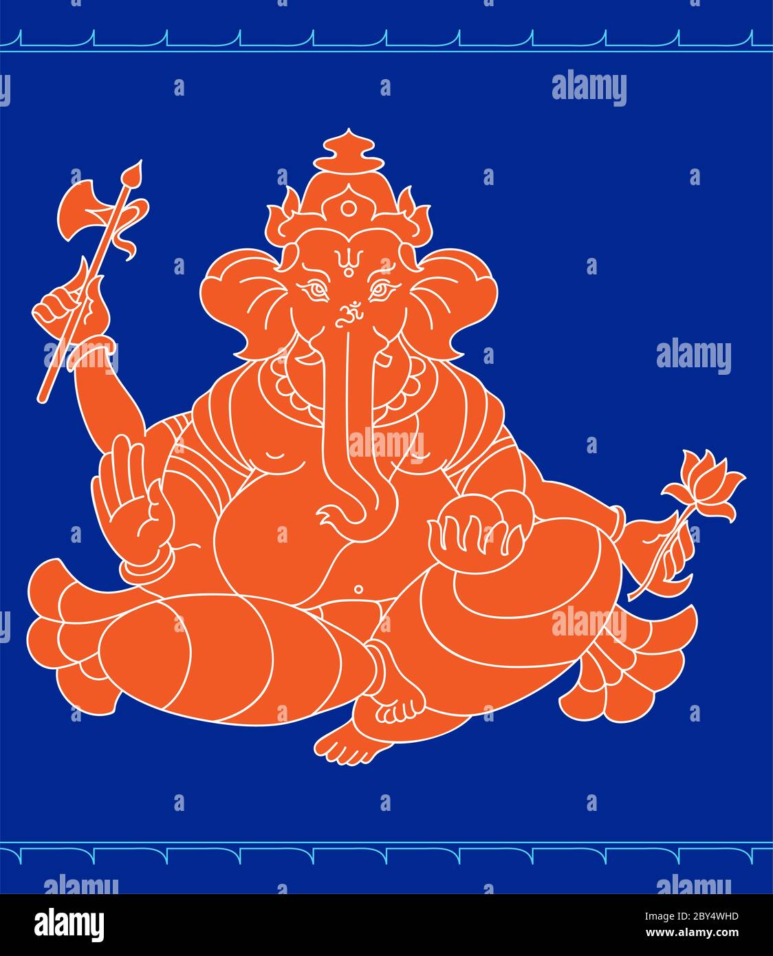 Ganesha The Lord Of Wisdom Vector Illustration Stock Vector Image & Art ...