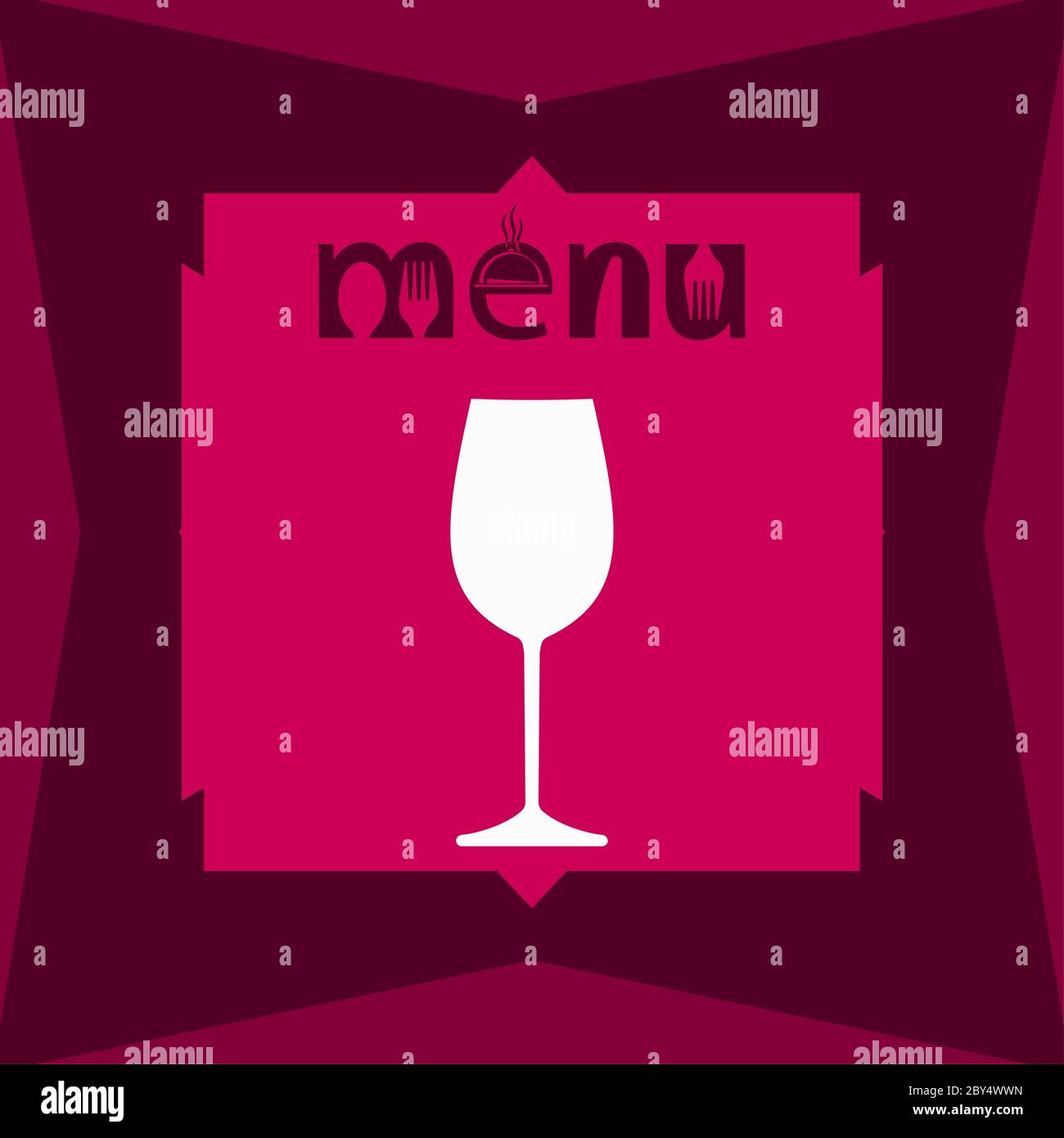 Wine Menu Card Design Template Vector Illustration Stock Vector Image ...