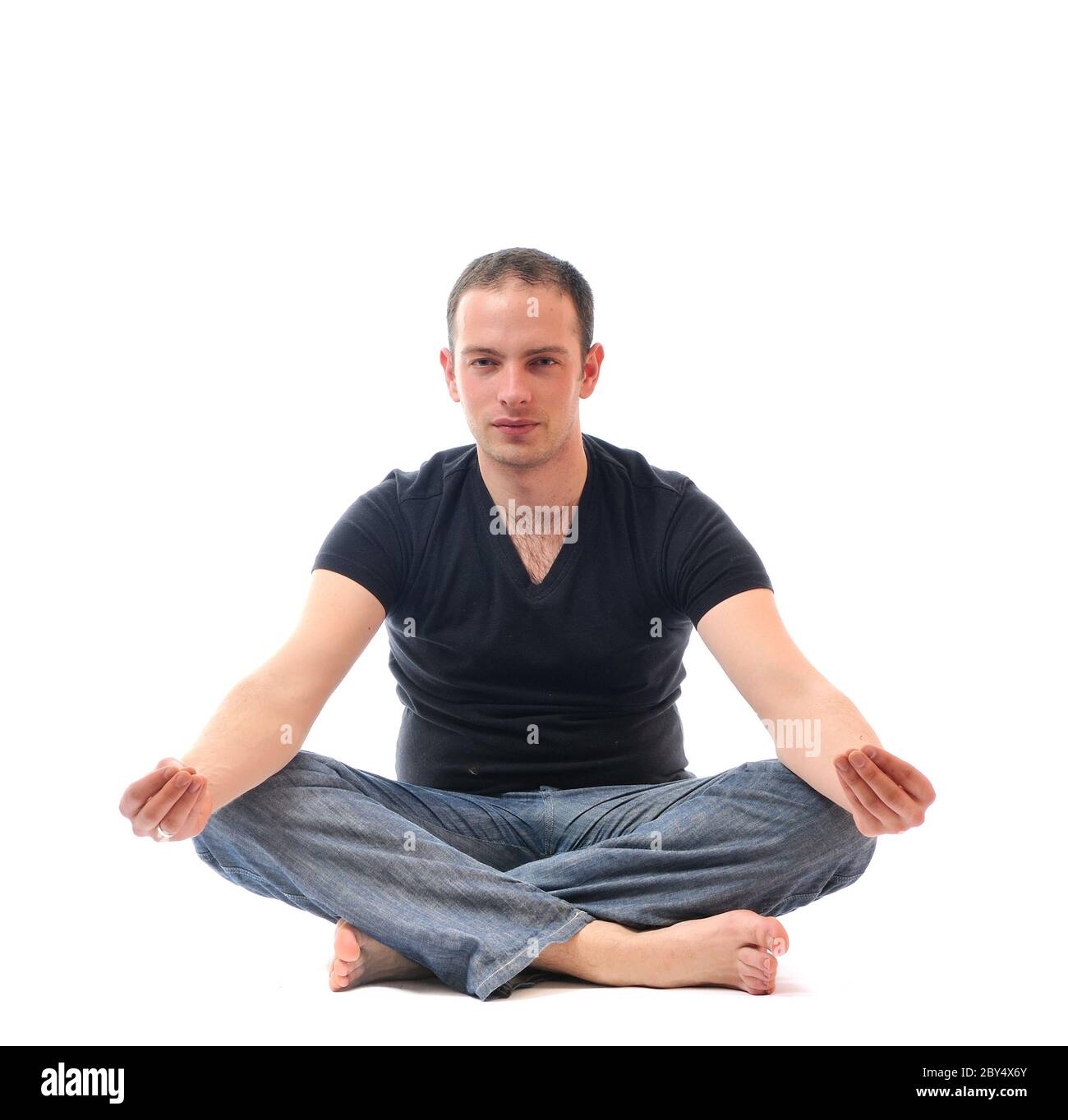 Fit men exercising in Cut Out Stock Images & Pictures - Alamy