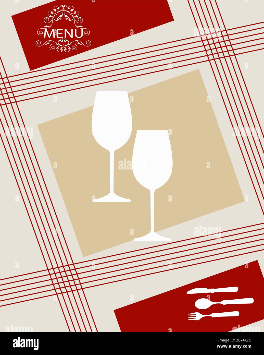 Wine Menu Card Design Template Vector Illustration Stock Vector Image ...
