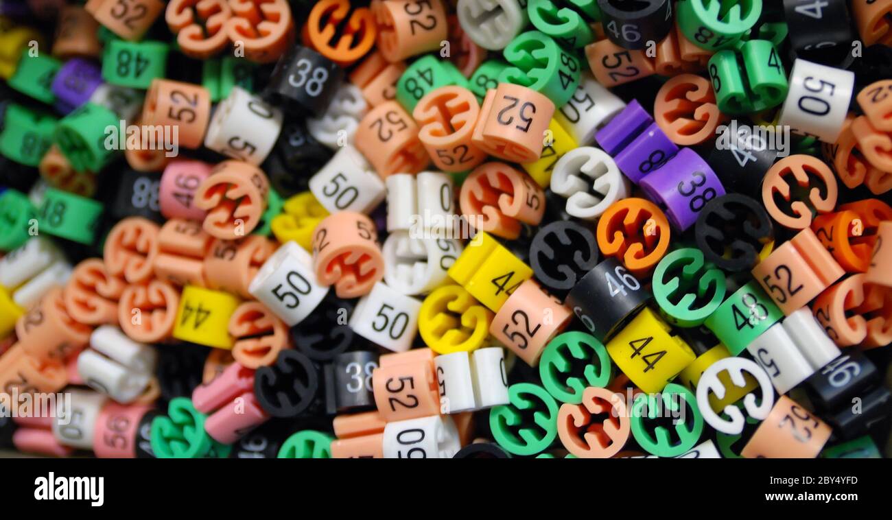 clothes numbers closeup Stock Photo - Alamy
