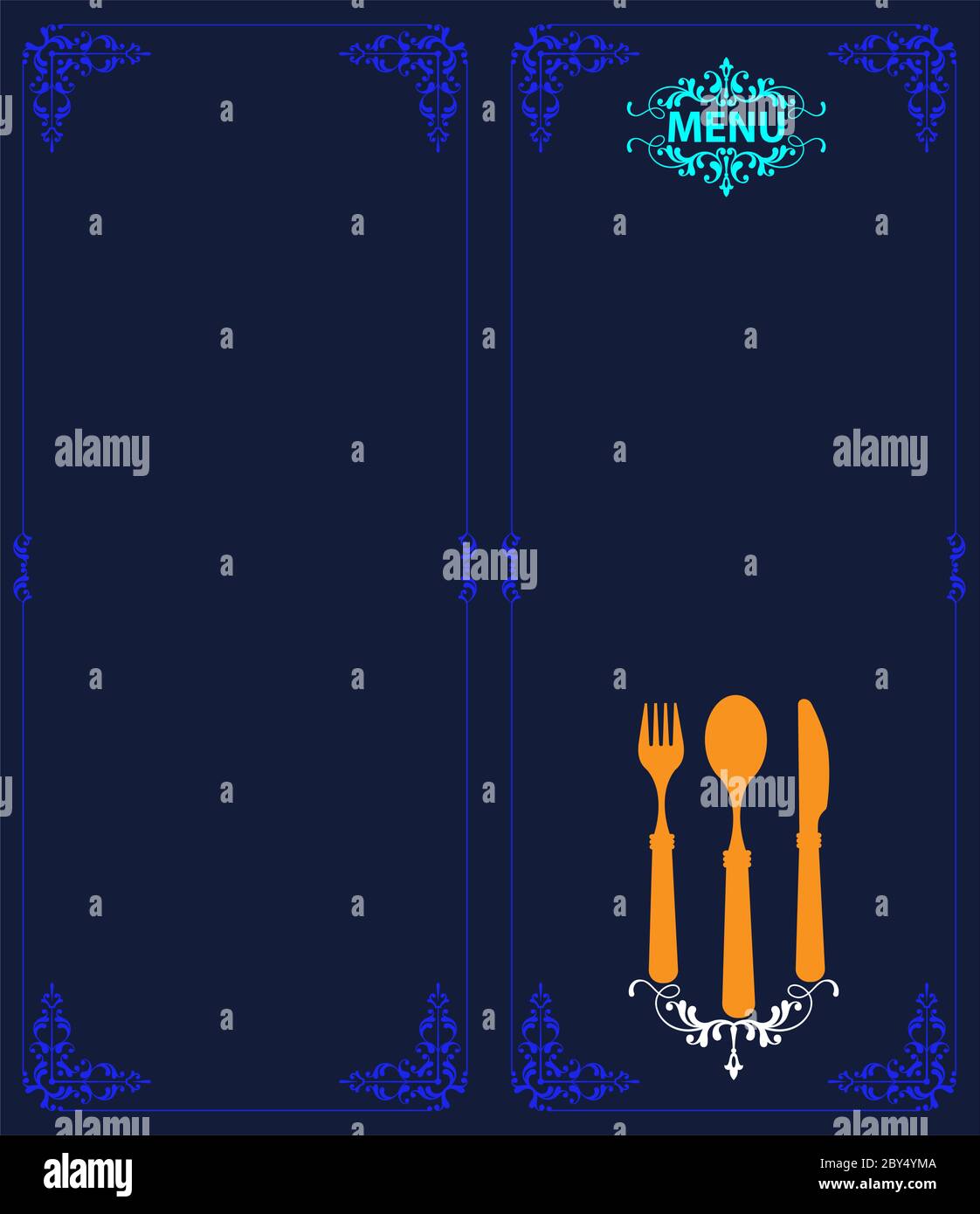 Menu Card Design Template Vector Illustration Stock Vector Image & Art ...