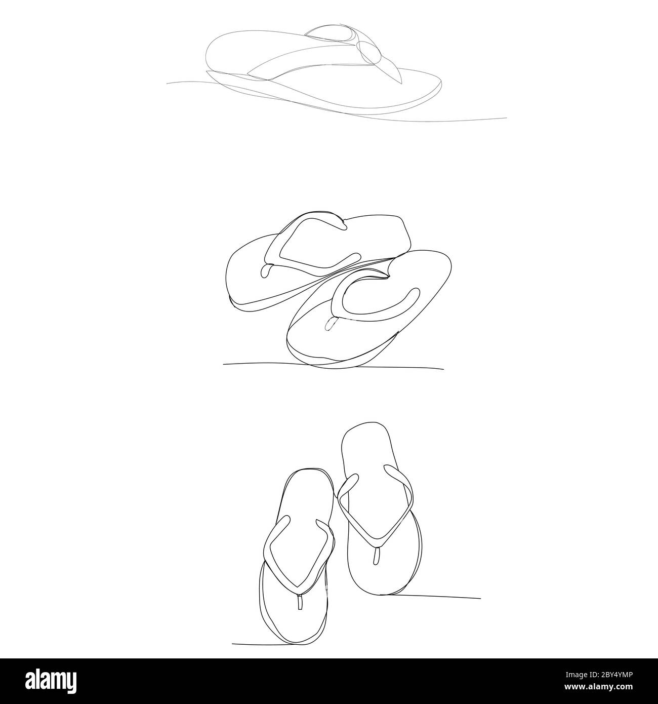 vector, on a white background, drawing with one continuous line of ...