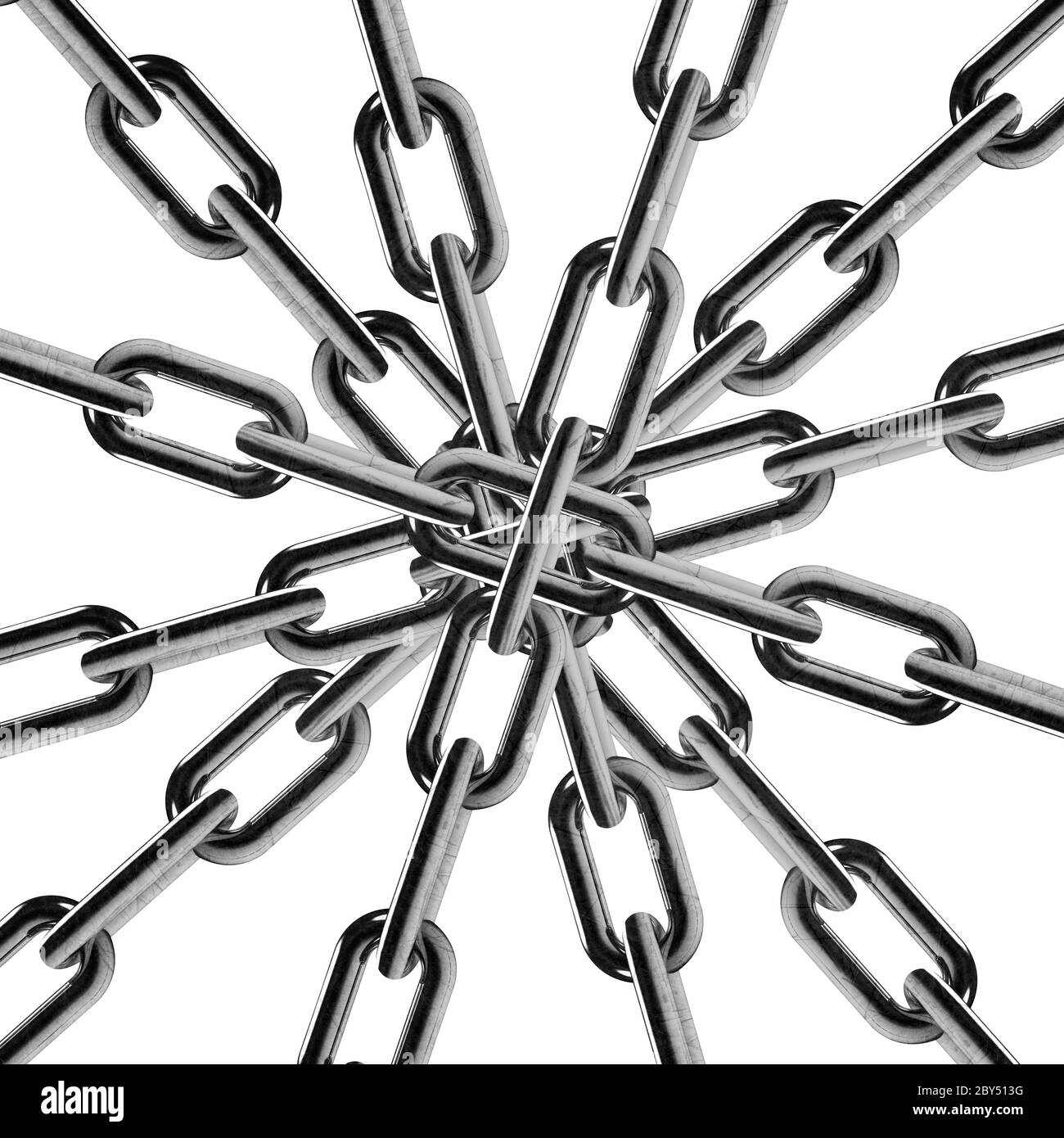 Chain link detail Black and White Stock Photos & Images - Alamy