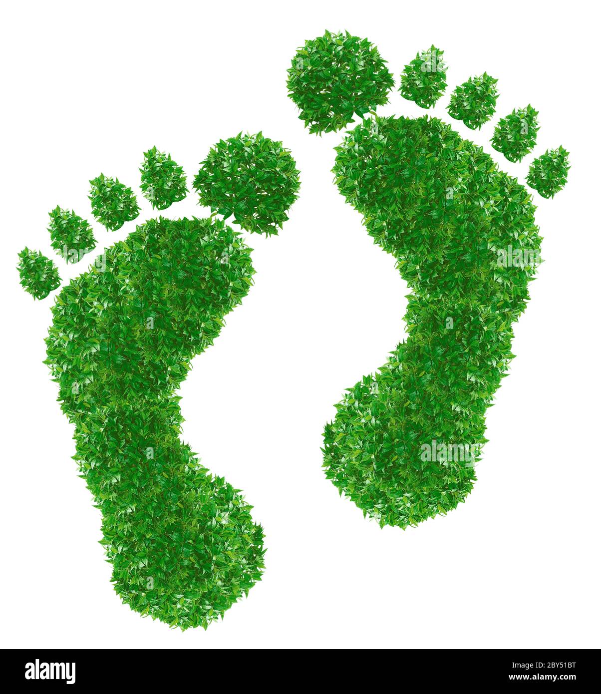 Green footprint Sign Stock Photo - Alamy