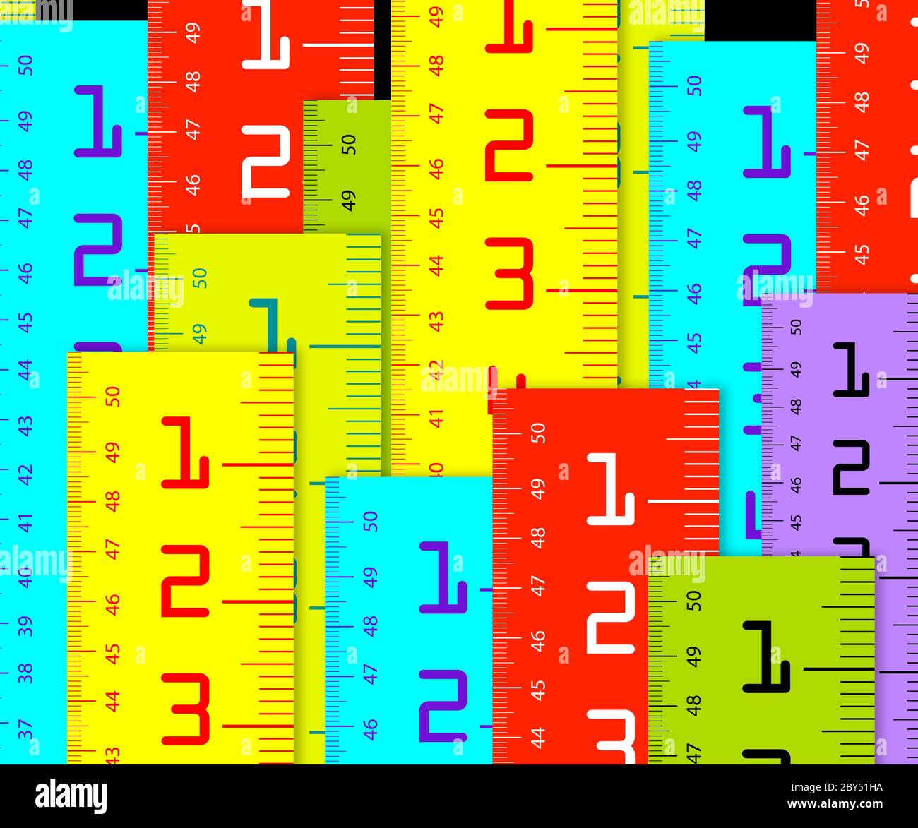 Millimeter and inch rulers Stock Photo - Alamy