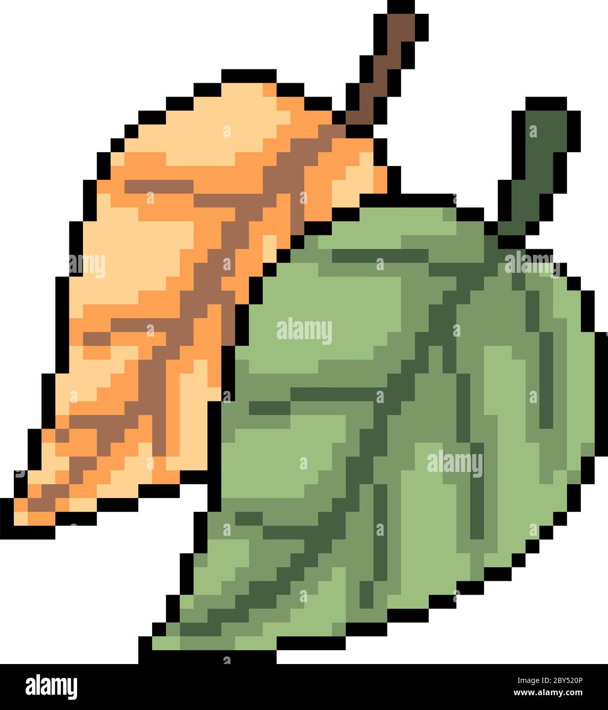 Pixel leaf Stock Vector Images - Alamy