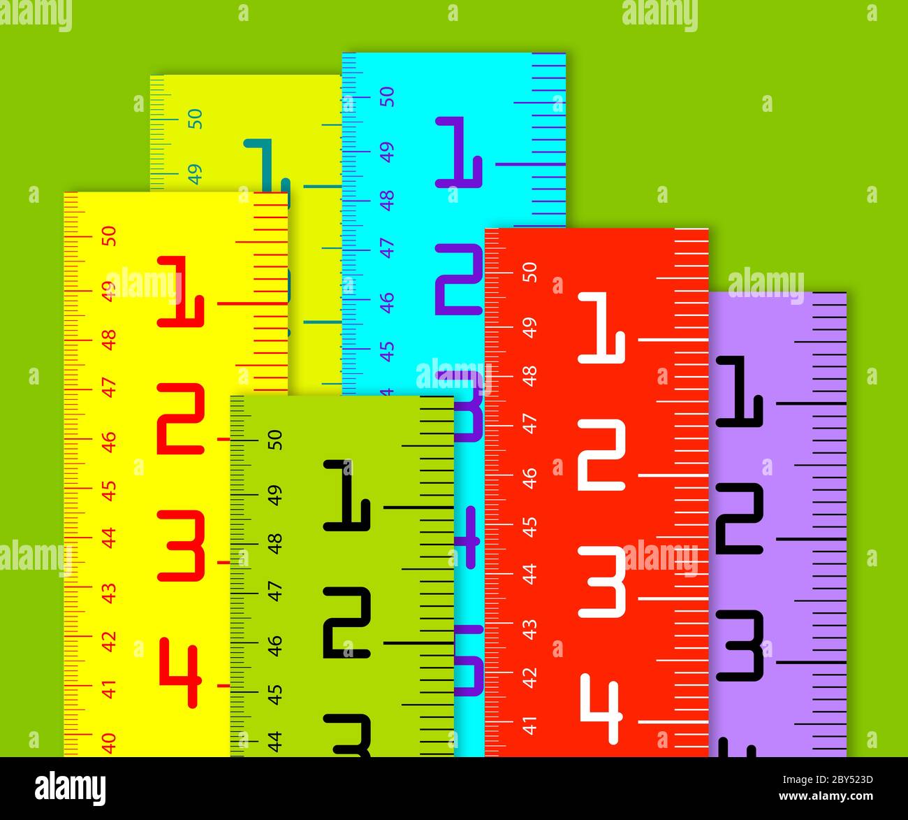 Millimeter and inch rulers Stock Photo - Alamy