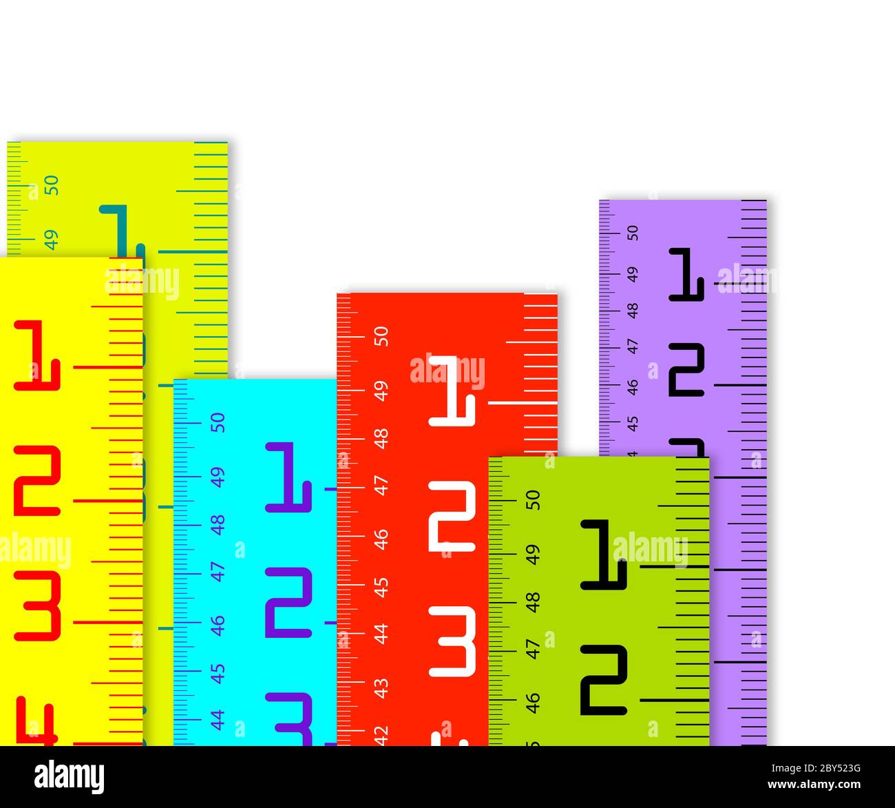 Millimeter and inch rulers Stock Photo - Alamy