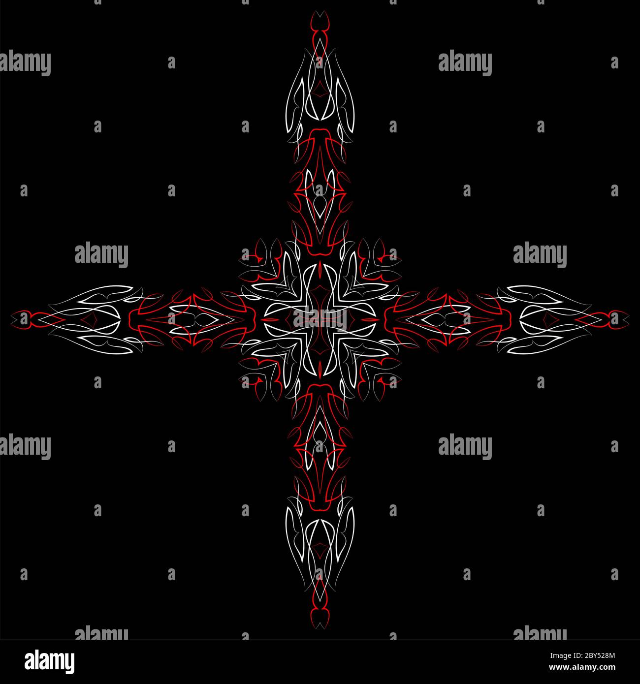 Pinstripe Christian Cross : Vinyl Ready Vector Illustration Stock ...