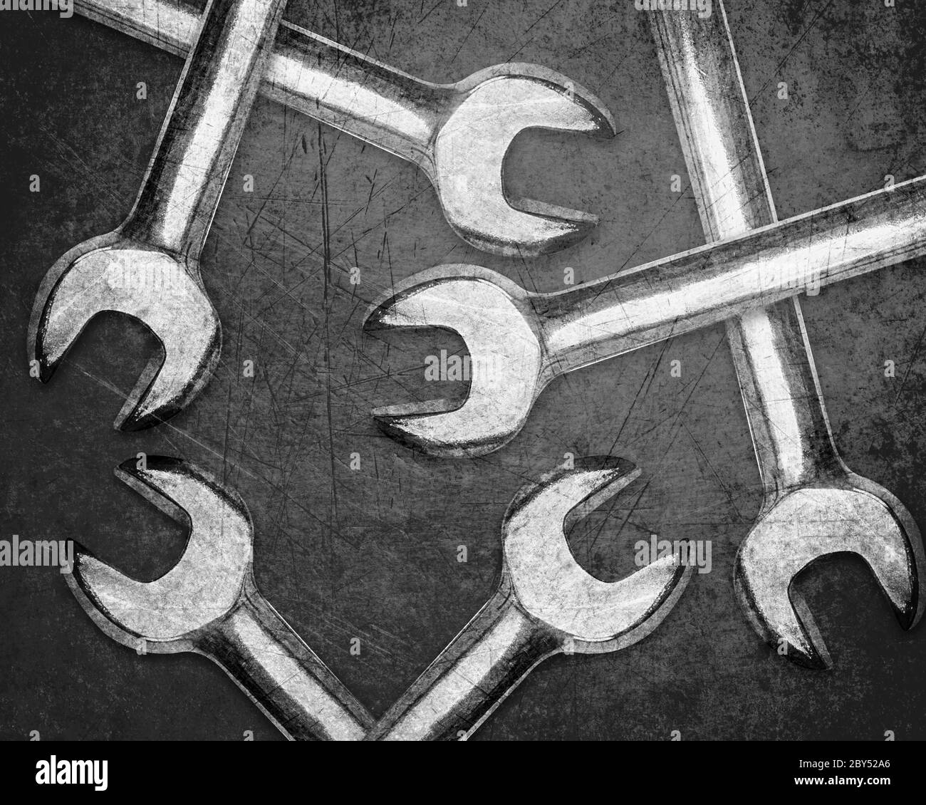Old spanner Black and White Stock Photos & Images - Alamy