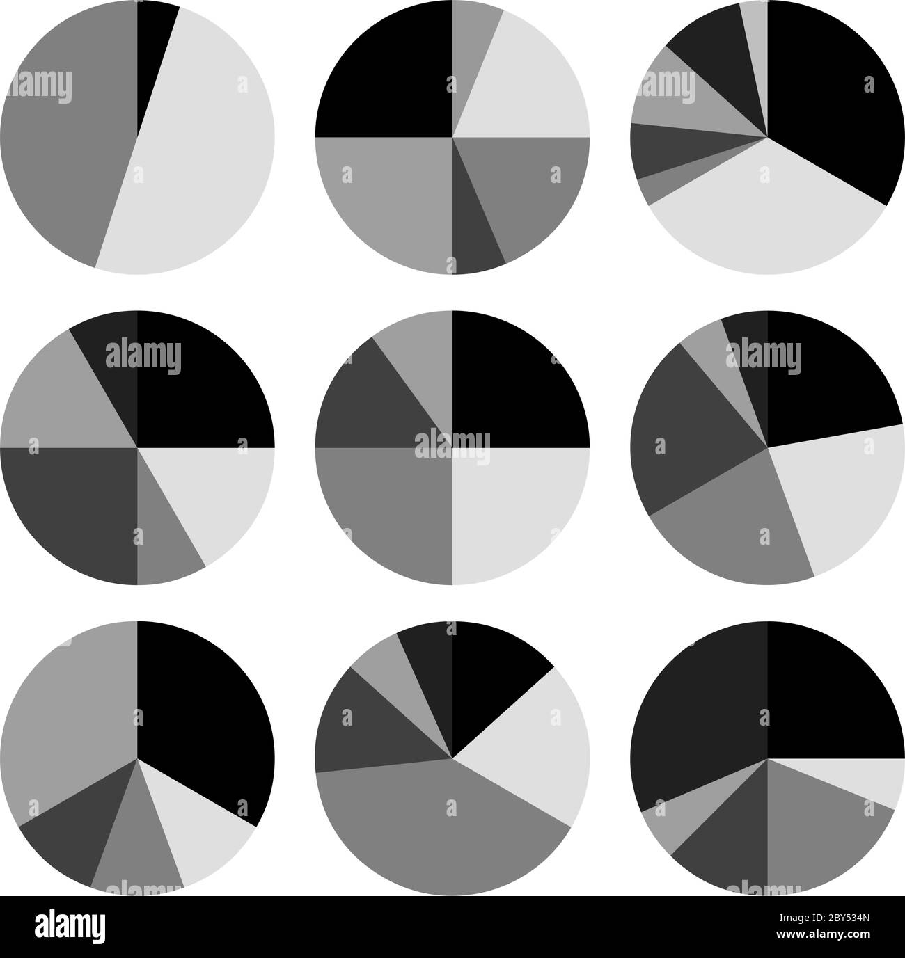 Pie Chart Icon Set Vector Illustration Stock Vector Image & Art - Alamy