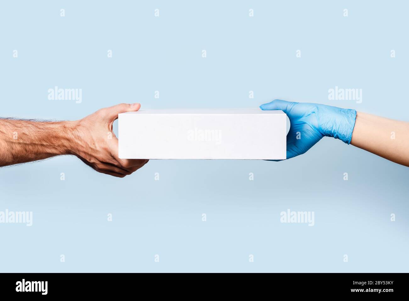 Safe delivery of products, things or cosmetics Stock Photo - Alamy