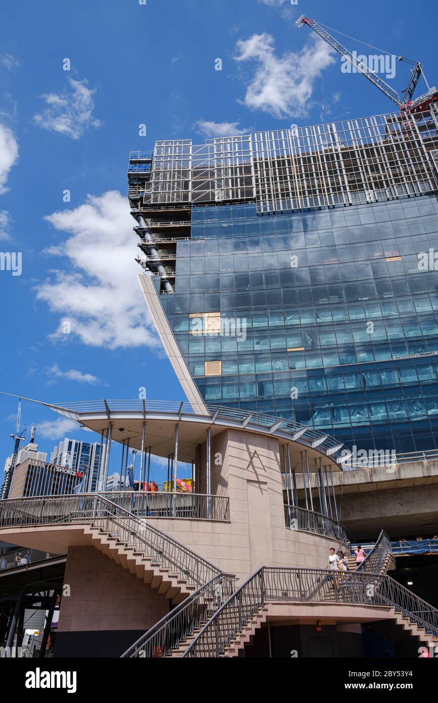 The Ribbon Building under construction at Darling Harbour, Sydney ...