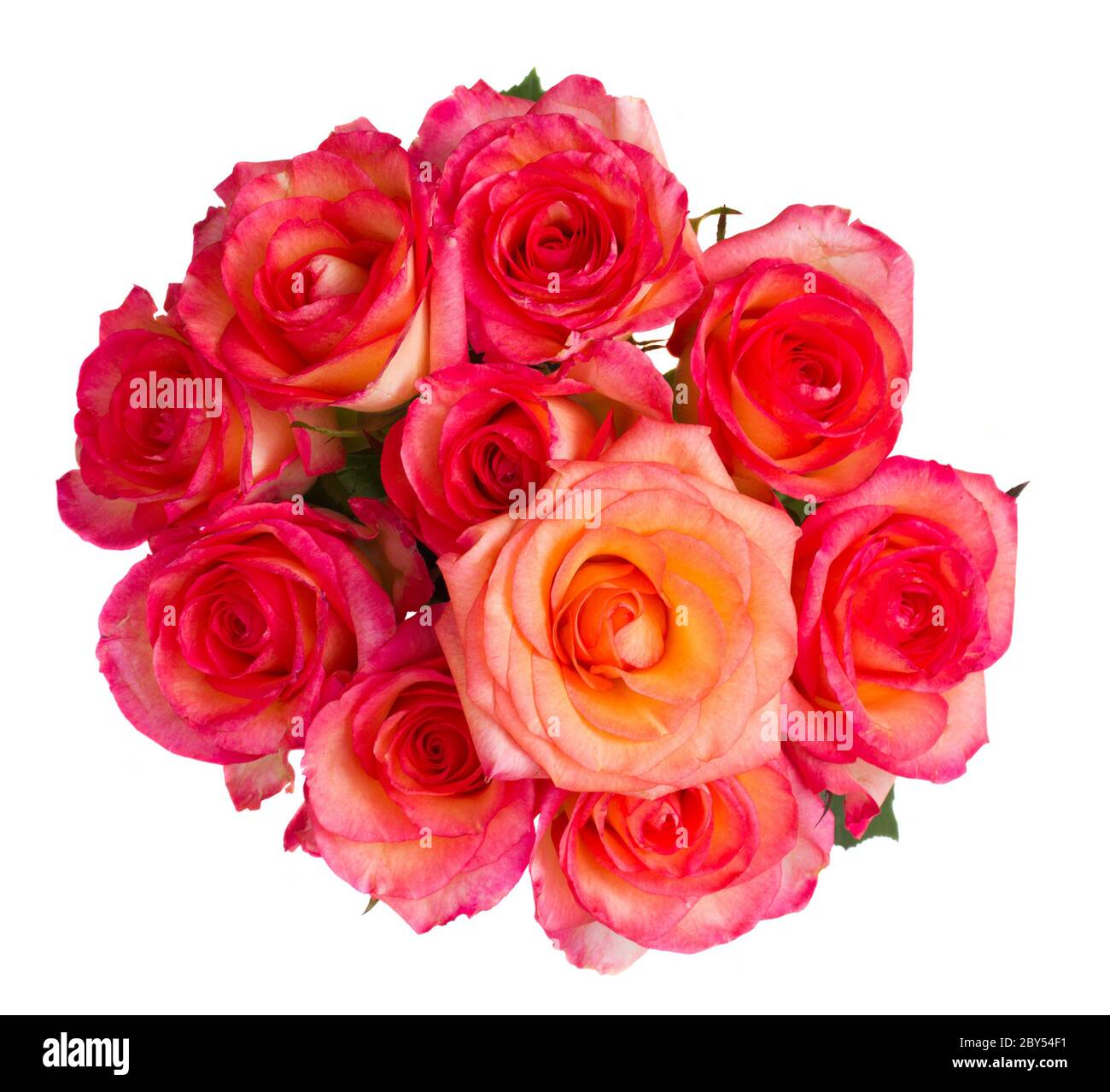 round bouquet of pink roses Stock Photo - Alamy