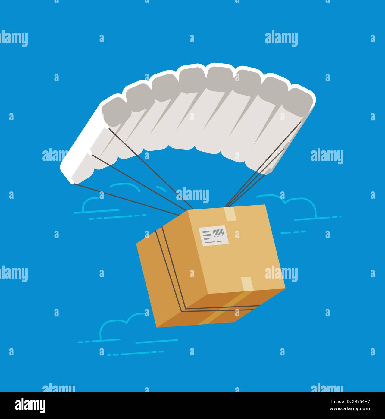 Parachuting Parcel Stock Vector Images - Alamy