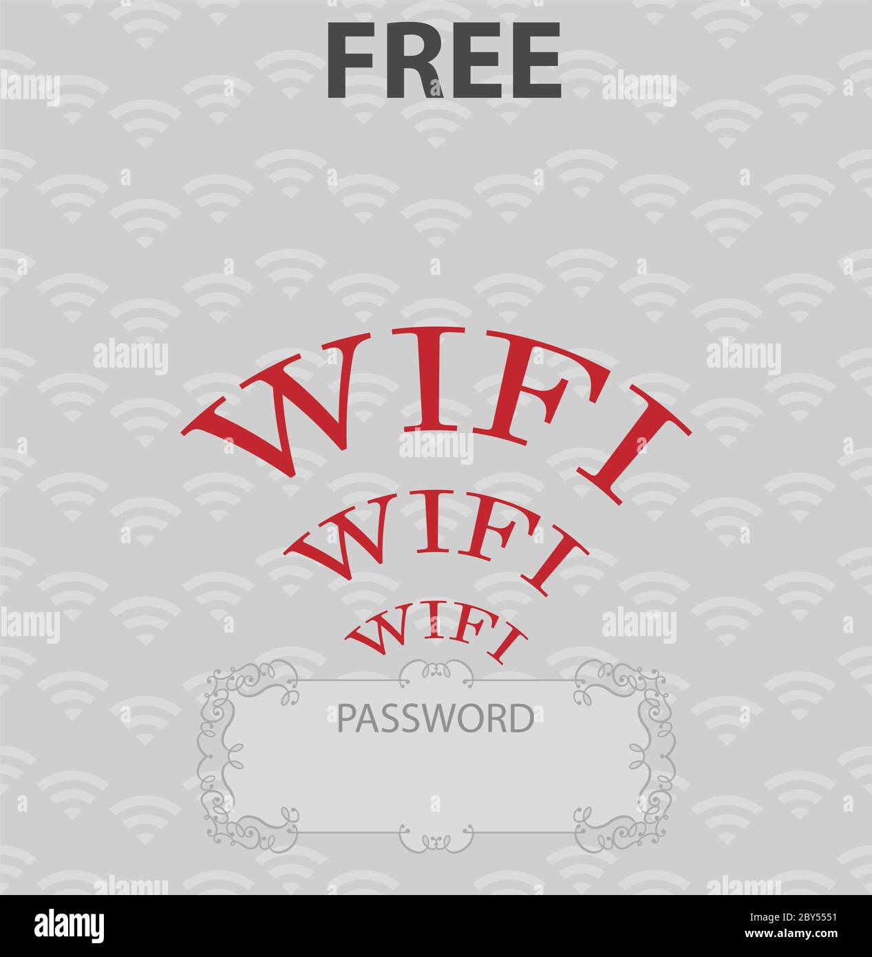 Wifi Free Password Concept Design Vector Art Stock Vector Image & Art ...
