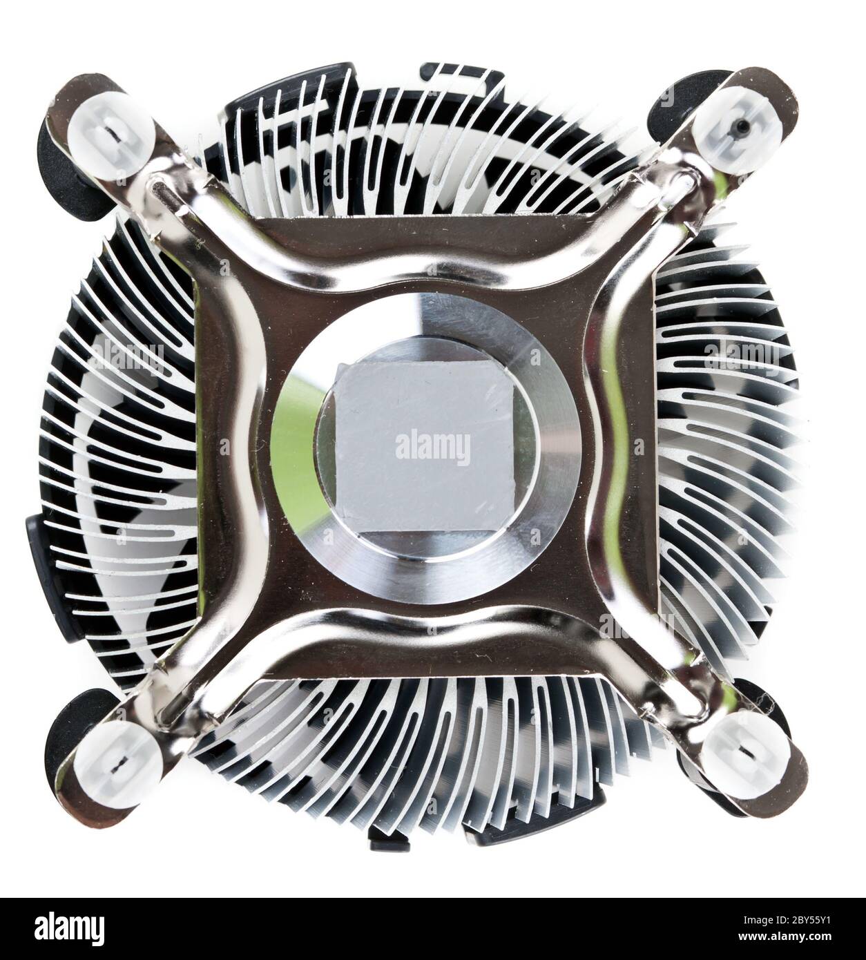 aluminum radiator fan with the CPU Stock Photo - Alamy