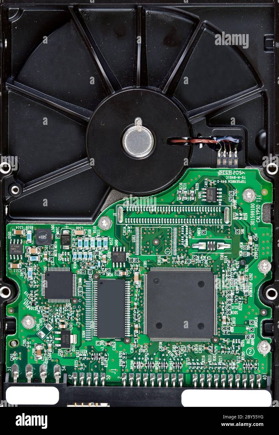 hard disk with chips Stock Photo - Alamy