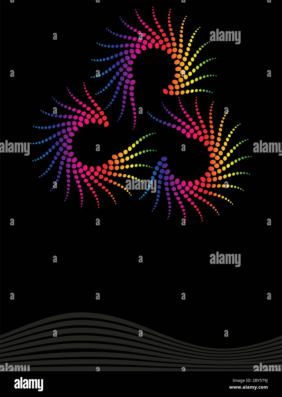 Background Composition Spectrum, Web Template (Halftone Stock Vector ...