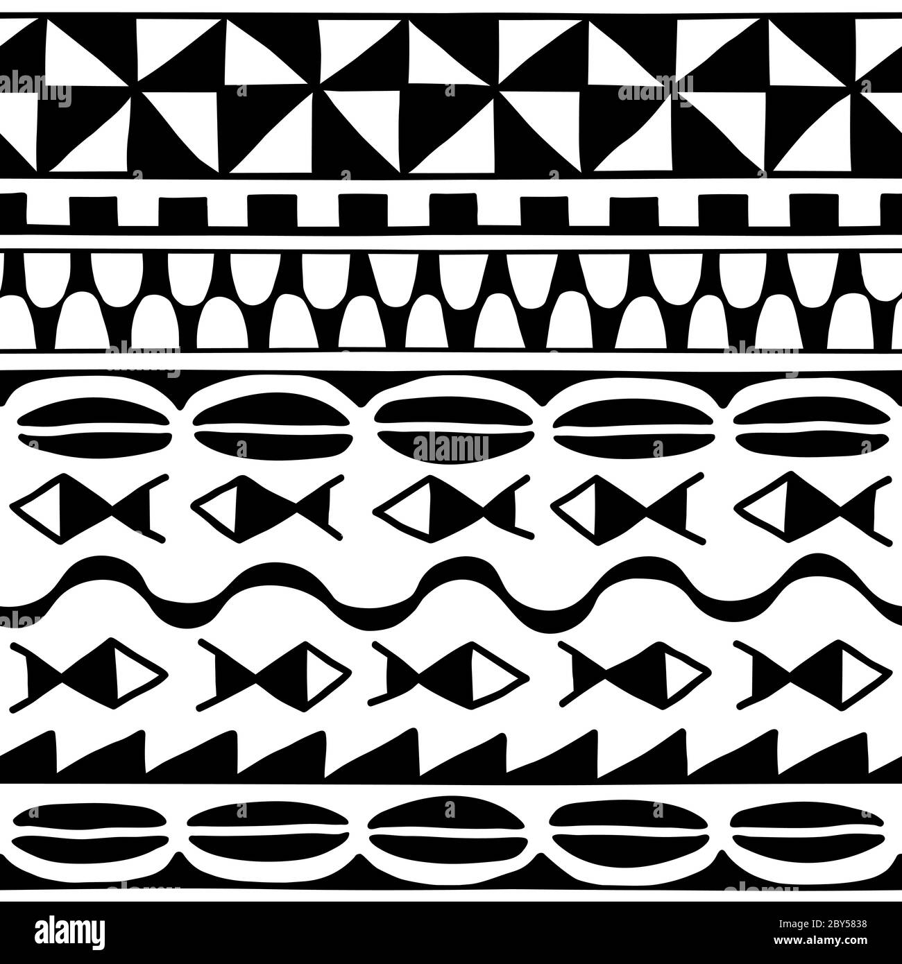 African Tribal Pattern Border