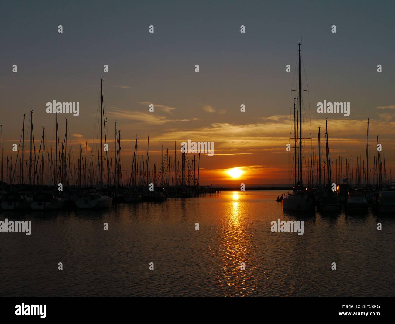 sunset in denmark Stock Photo - Alamy