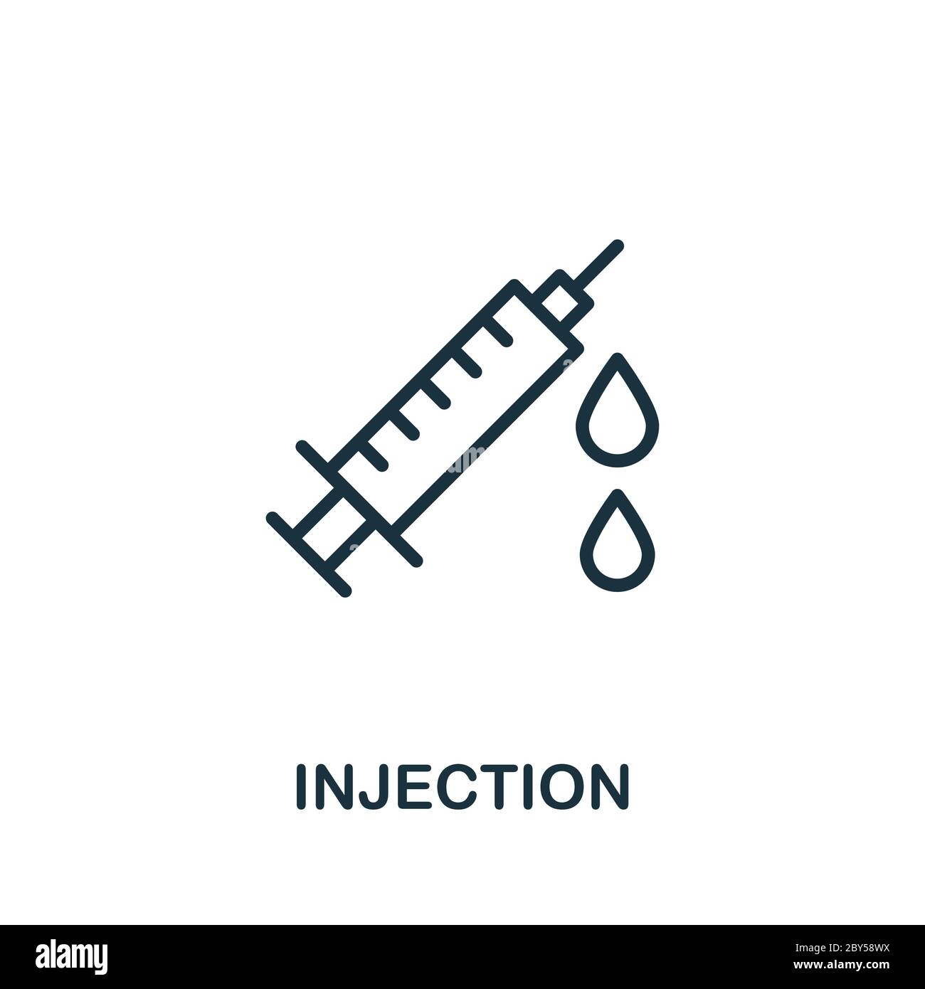Injection icon. Simple element from cosmetology collection. Creative ...