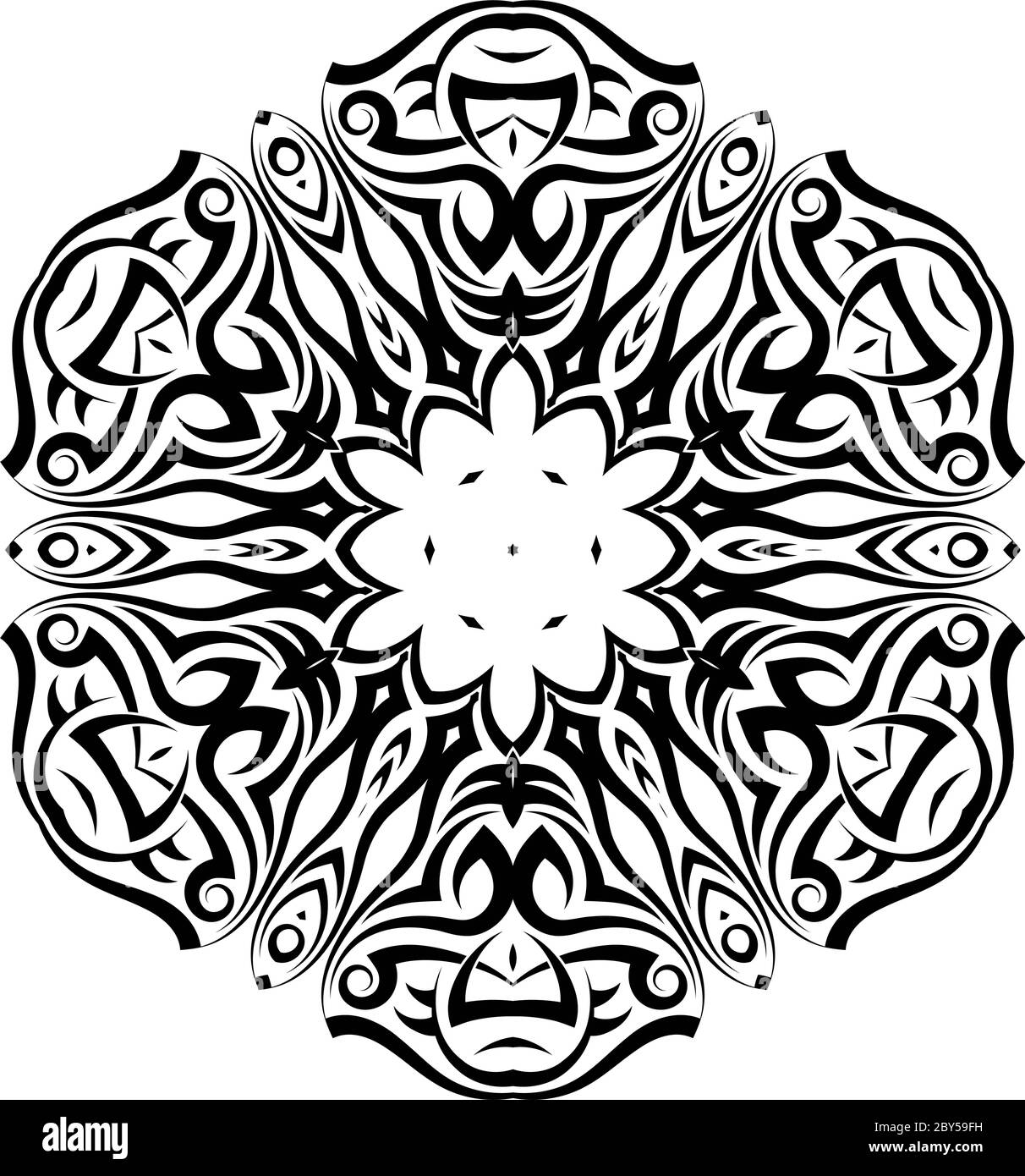 Tribal Tattoo Circular Vector Art Stock Vector Image & Art - Alamy