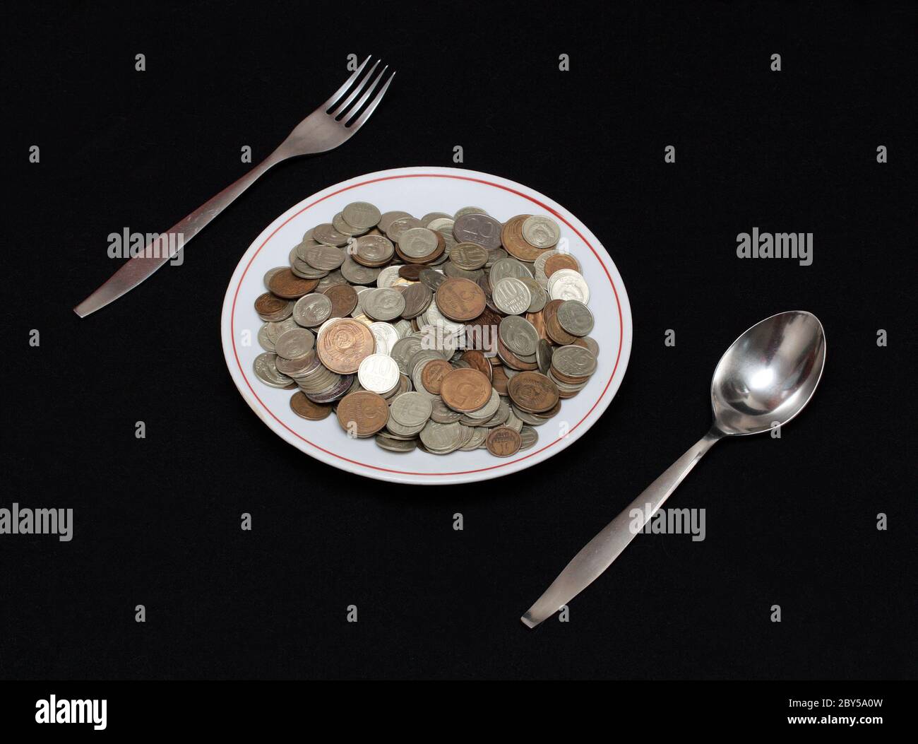 money to eat Stock Photo - Alamy