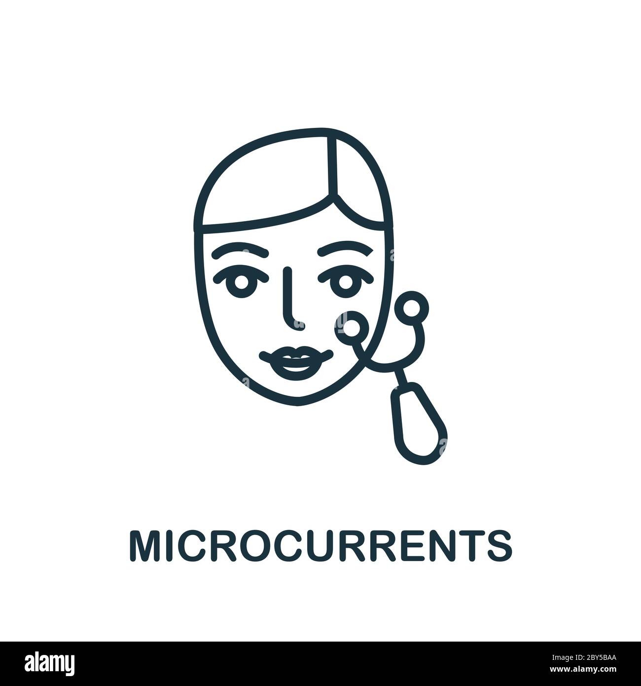 Microcurrents icon. Simple element from cosmetology collection ...