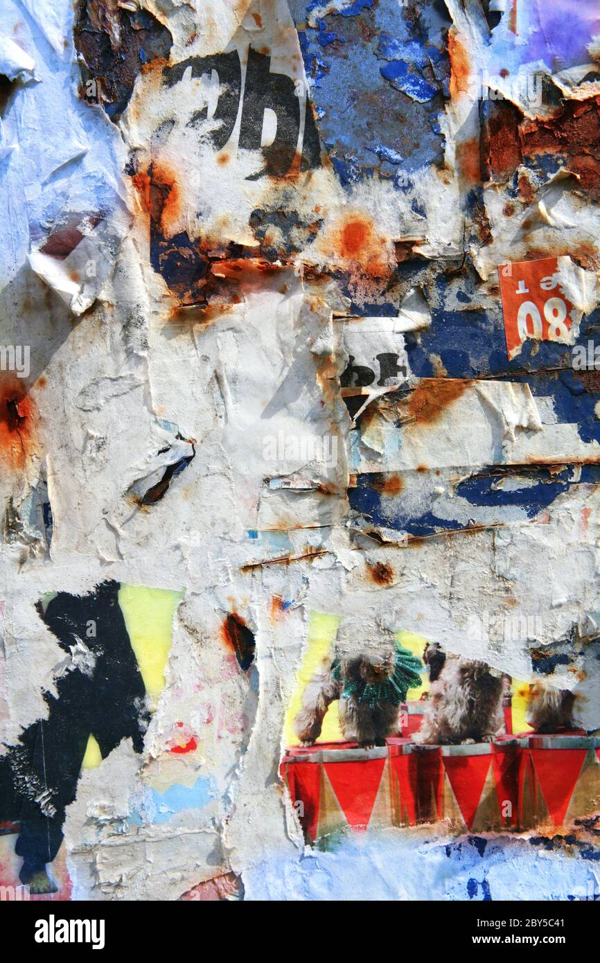 Poster scrap hi-res stock photography and images - Alamy