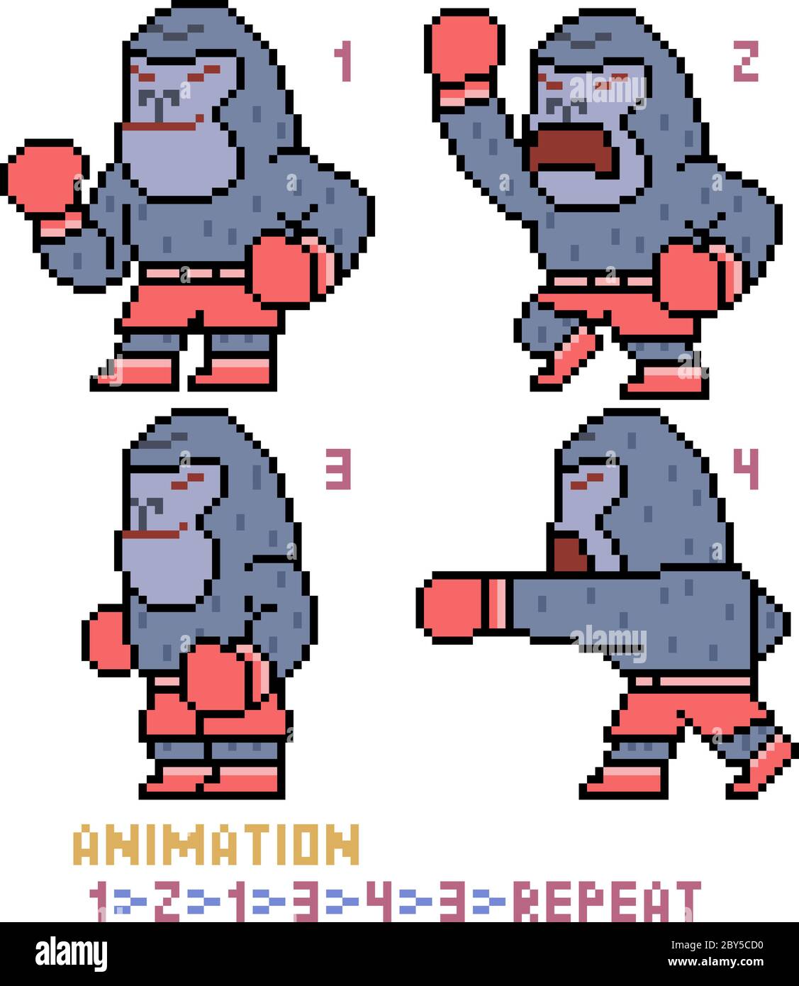 Gorilla animation Stock Vector Images - Alamy