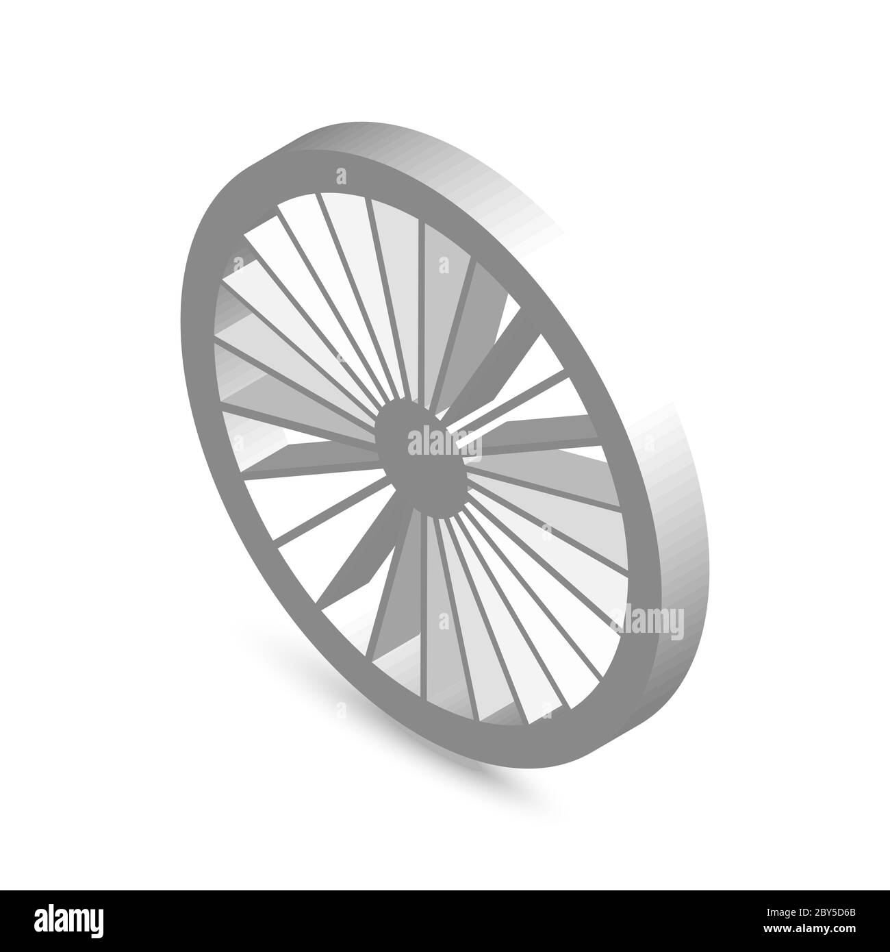 Isometric white vector wheel with the shadow Stock Vector Image & Art ...